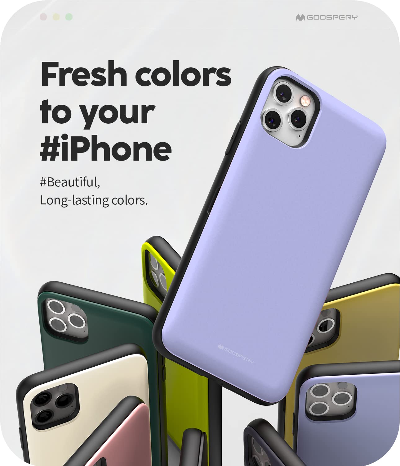GOOSPERY iPhone 11 Pro Max Wallet Case with Card Holder, Easy Magnetic Door Closure Protective Dual Layer Bumper Sturdy Phone Back Cover (Lilac Purple)