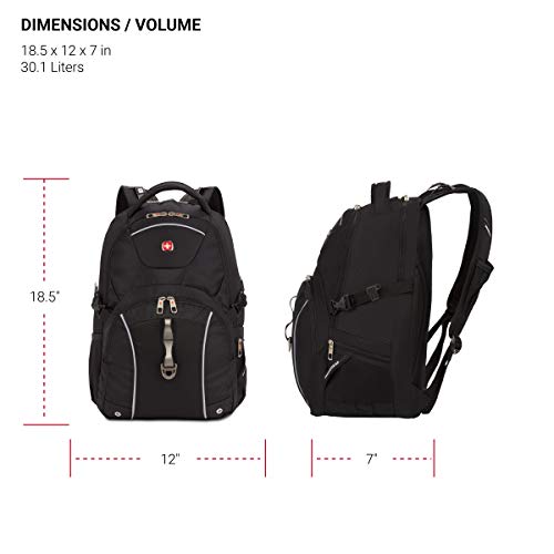 SwissGear 3258 Laptop Backpack, Black, 18.5-Inch