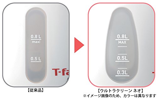 T-FAL electric kettle 0.8L Apureshia Ultra Clean Neo Ruby Red KO3905JP