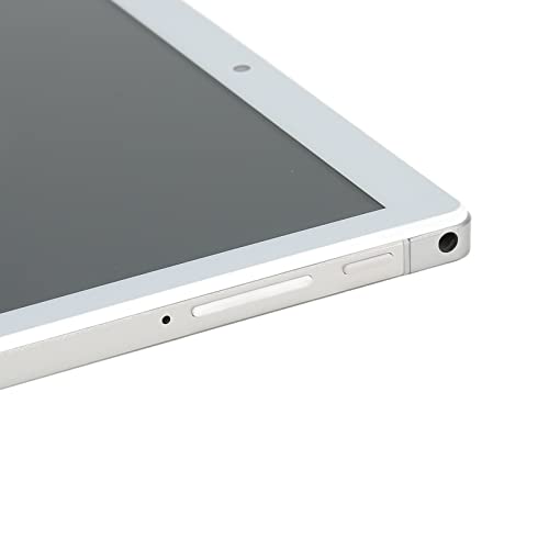 Kufoo Calling Tablet, 100‑240V Silver 6G 128G 10.1 Inch Tablet for Reading (US Plug)