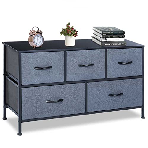 SEASD 5 Tiers Storage Drawers Living Room Furniture 5 Bin Bedroom Organizer Nightstand Closet Home Storage Drawers Clothes Storage