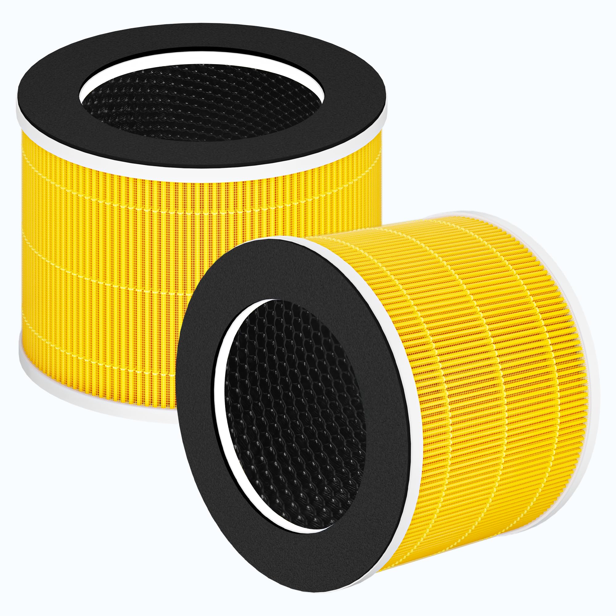 ROMON RP-AP088-F1 Replacement Filter Compatible with RENPHO RP-AP088W RP-AP088B Air Purifier, 5-Stage H13 True HEPA Actived Carbon Filter, Pet Care Version, 2 Pack