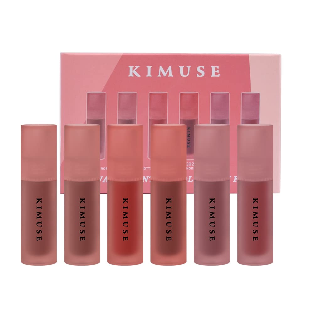 KIMUSE Water Gel Lip Tint 3 Colors Set, Highly Pigmented Long Lasting Moisturizing Glossy Lip Stains, Hydrate Lightweight Lip Gloss Makeup