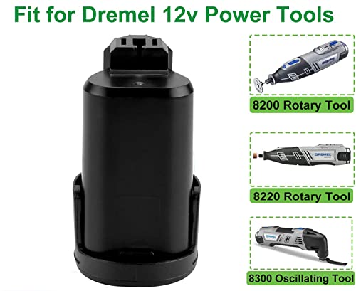 Hanaix 3.0Ah 12V Max Li-ion Replacement Battery for Dremel B812-03 B812-02 8200 8220 8300 B812-01 Rotary Oscillating Cordless Tools for Dremel 12V Battery