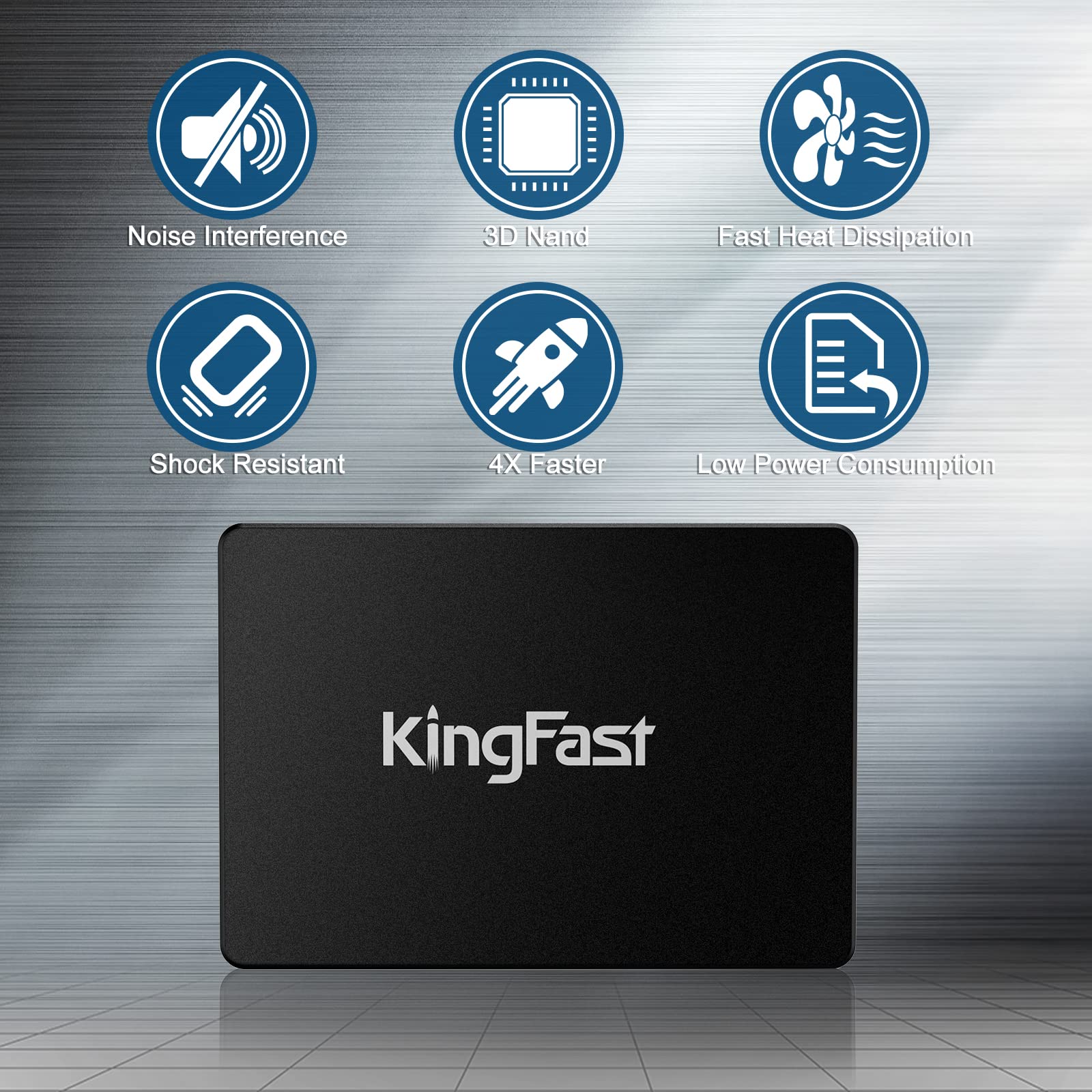 KingFast 960GB SSD SATA III 6 Gb/s 2.5 Inch SSD Internal Hard Drive SSD Up to 560 MB/s Compatible with Laptop & PC Desktop