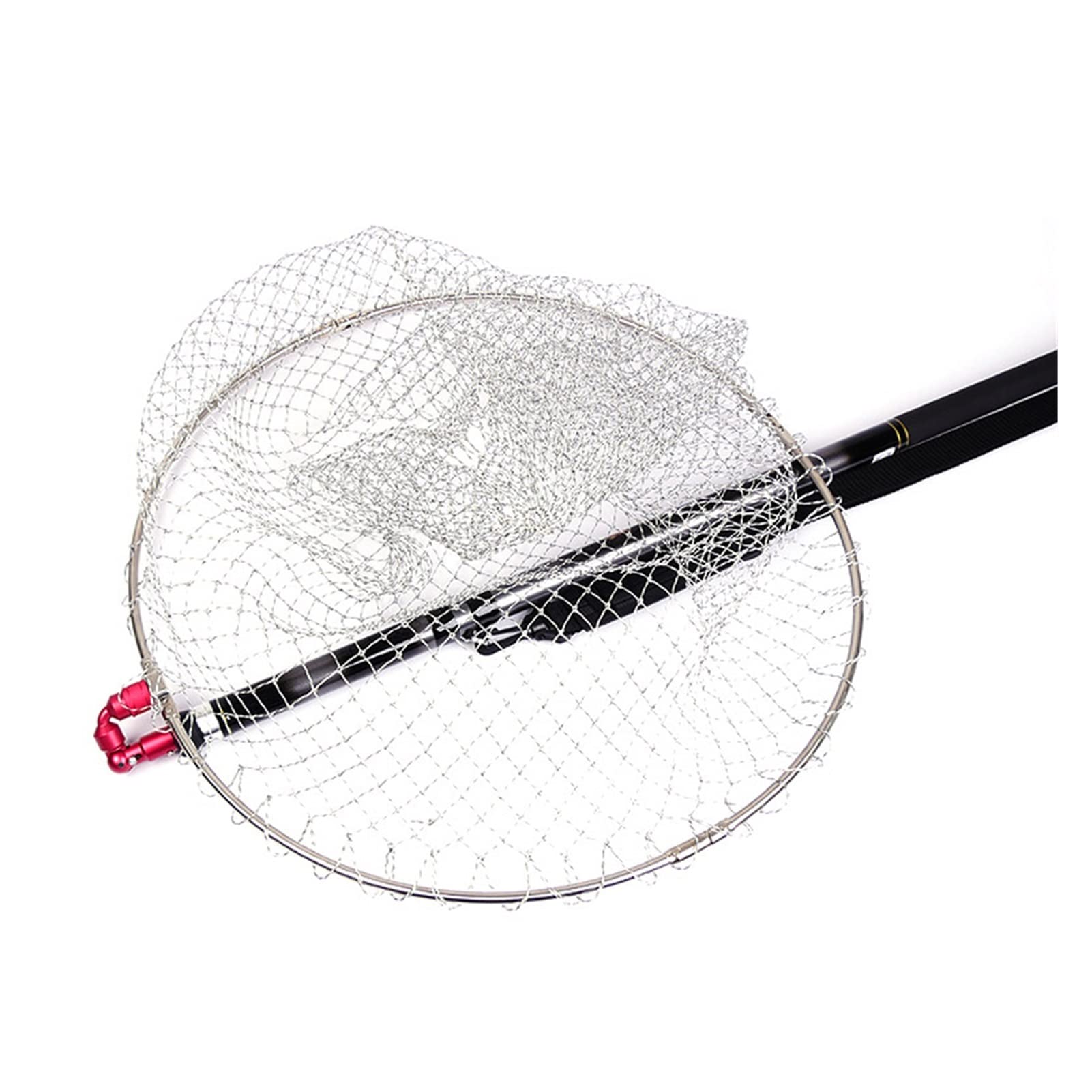 Huanxi JLLidcy Carp Nets Tool Coarse Fishing Tilt Folding Accessories Mini Quick Release Connector Barbel Joint Aluminium Alloy Landing Net Paionn (Color : Red)