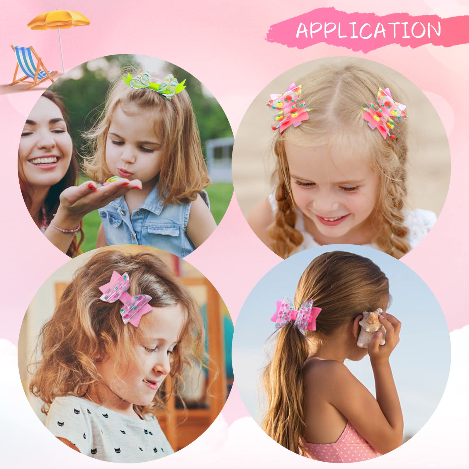 Jelly Waterproof Hair Clips - Solid Transparent Pool Hair Bows for Girls, Teens, Students, and Children (Purple Blue)