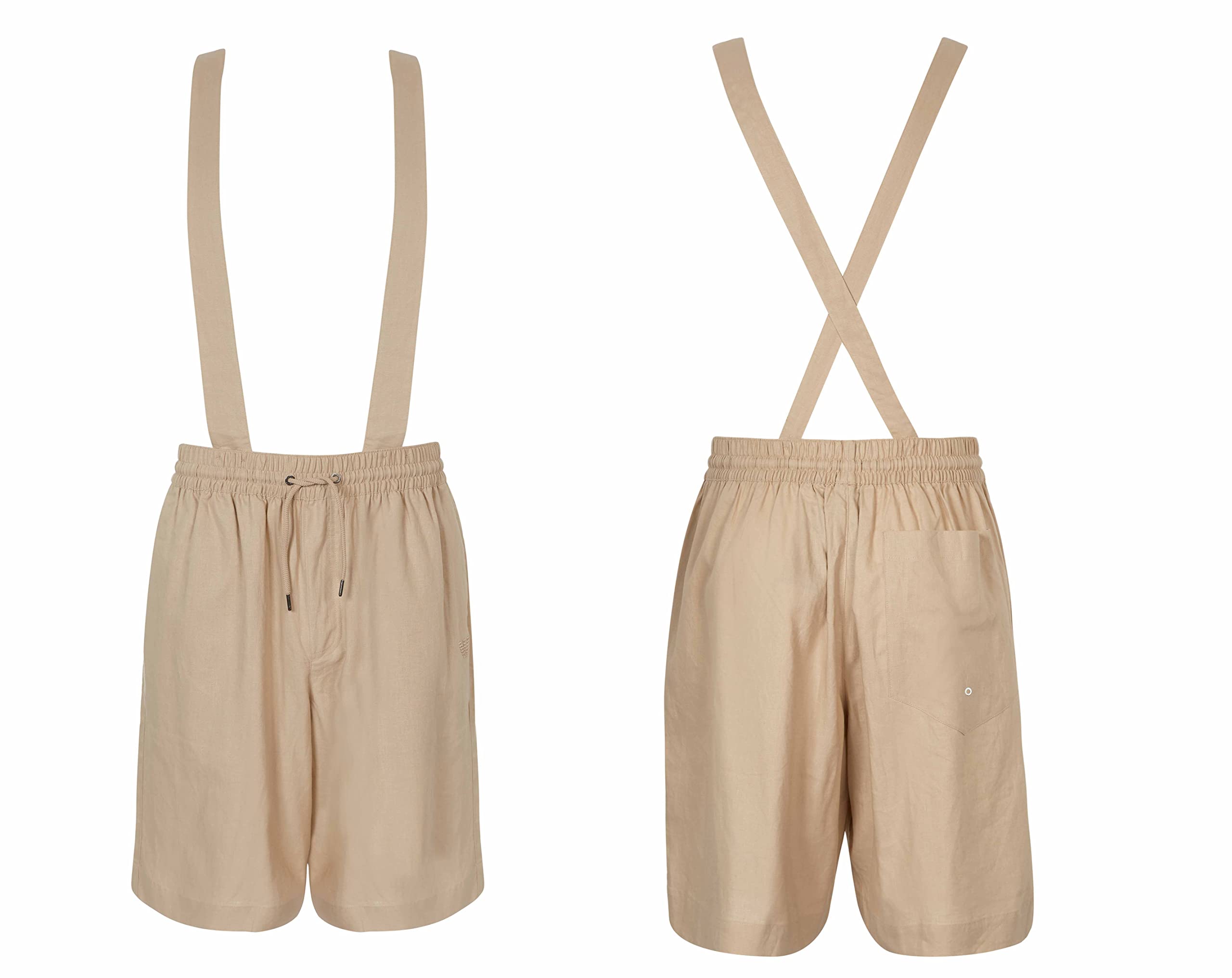 Emporio Armani Men's Superfine Linen Blend Bermuda Shorts, Sand Yellow, Extra Extra Large
