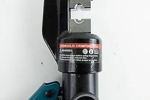 Hand Operated Hydraulic Crimping Tool Range 12 AWG-2/0 AWG for Cable Lugs Hydraulic Crimping Crimper Wire Terminal Lug Tool with 9 Pairs of Dies