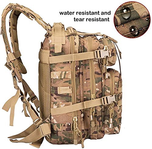 FieldTEQ 72HR Backpack - Small Military Style Tactical and Survival Rucksack - for Camping, Hunting, Hiking, Bug Out Bag - 9 x 11 x 17 in - 30 Liters Black