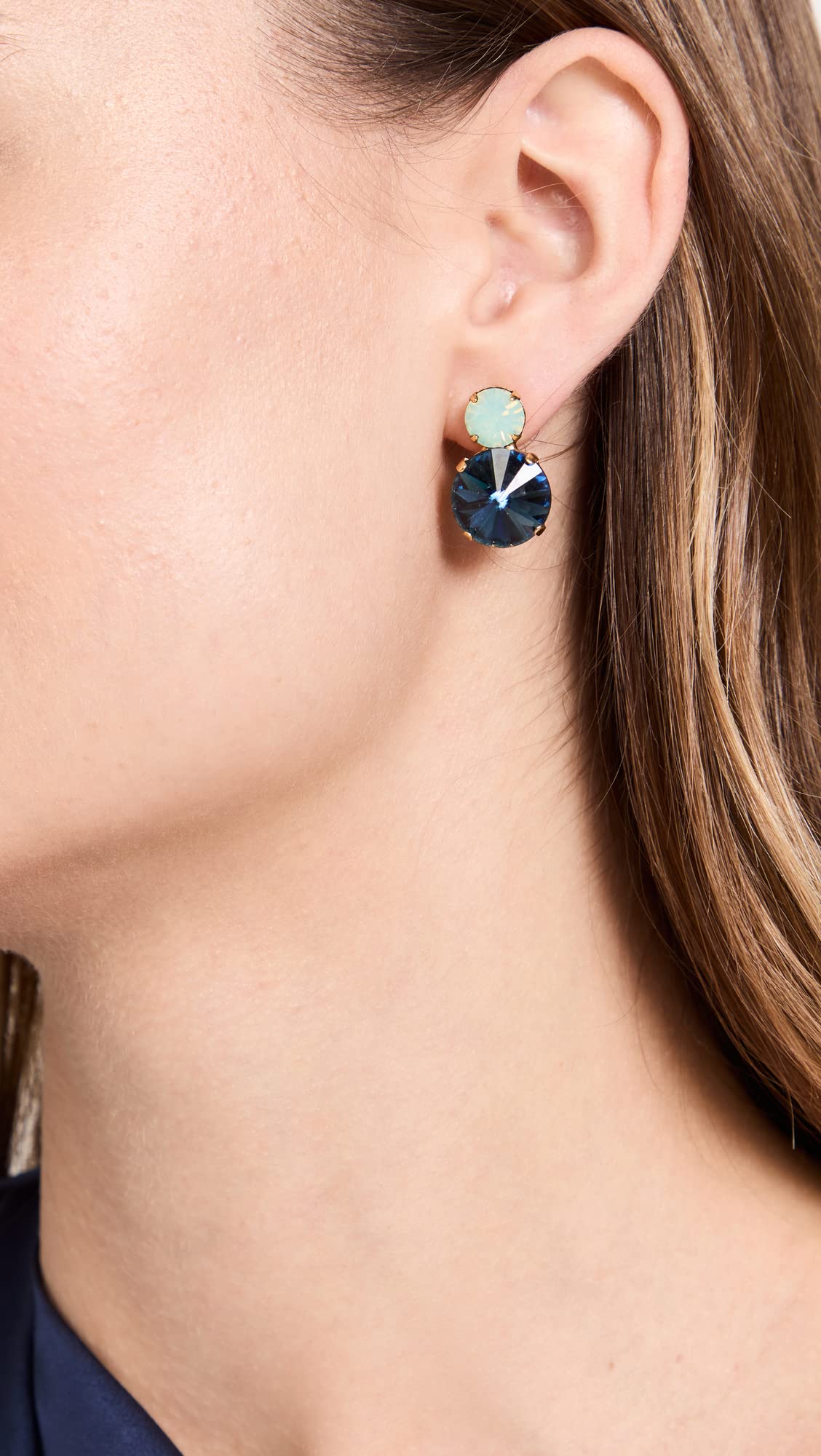 Jennifer Behr Women's Myrla Earrings, Juniper, Blue, Gold, One Size