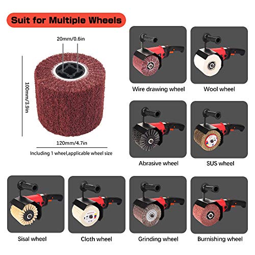 Handheld 1400W Metal Burnishing Machine,Electric Sander Polisher for Wood Stainless Steel Polishing with One Wheel,8 Variable Speed,Lock Switch,Auxiliary Handle(UL Certified)