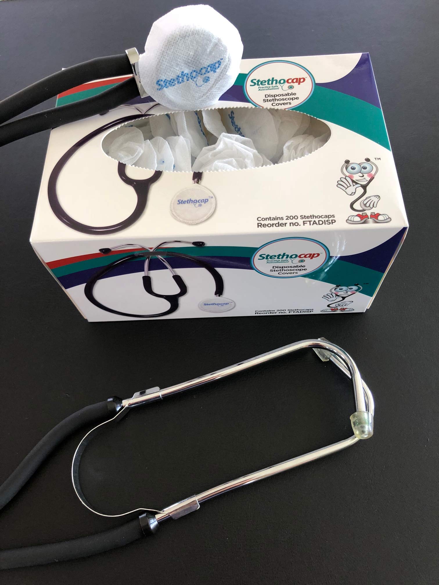 Stethocap Disposable Stethoscope Covers Box of 200 Covers.