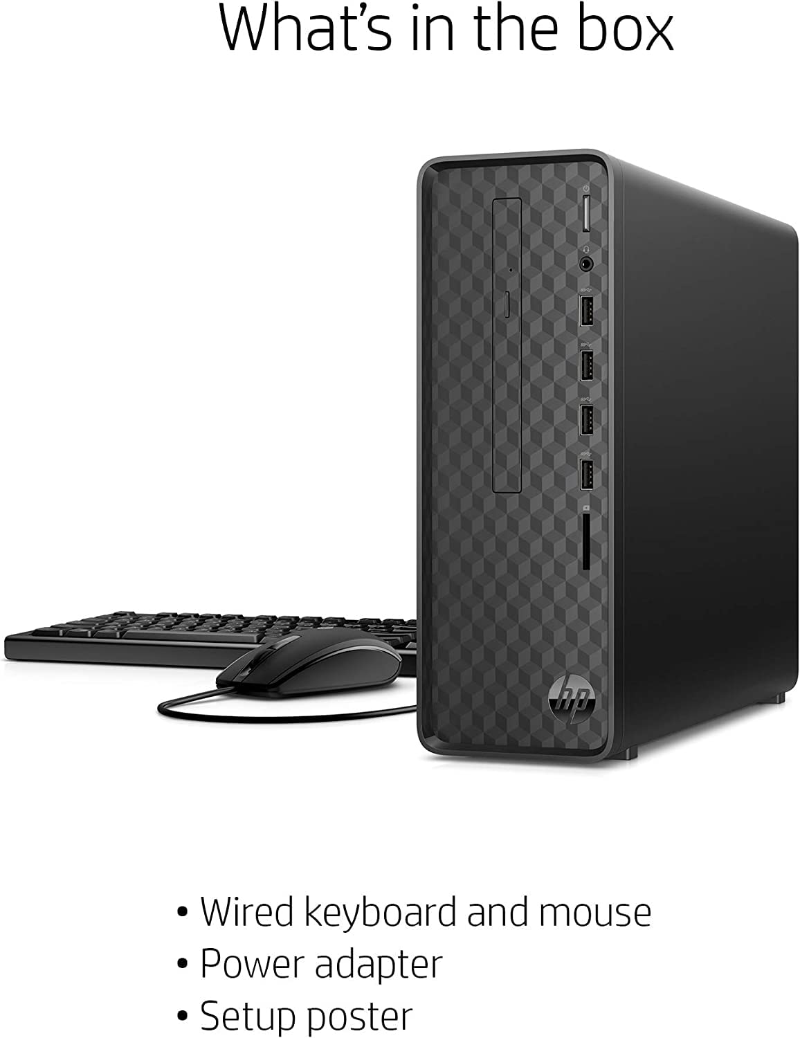 HP 2022 Newest Slim Desktop, Intel Core i5-12400T, 16GB RAM, 512GB SSD, 1TB HDD, Intel UHD Graphics, Wi-Fi 5, Bluetooth 5, Windows 11 Home, Bundle with Cefesfy Accessory