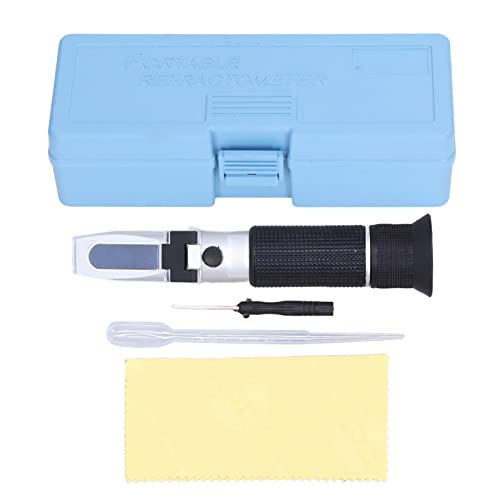 Refractometer Dual Scale Handheld Measuring Tool Sugar Brewing, Clear Reading Accurate Work for Various Industries