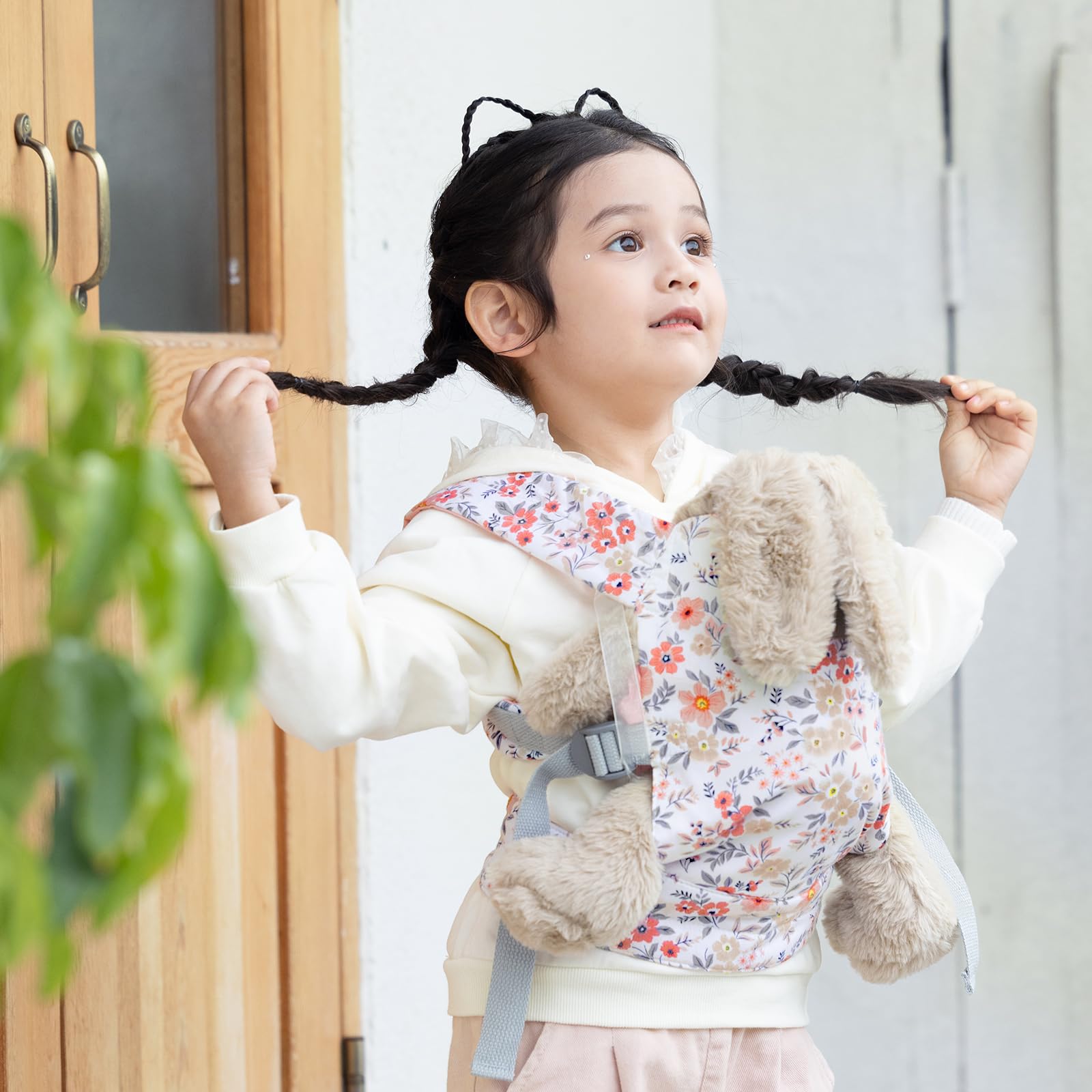 GAGAKU Dolls Carrier Front and Back Soft Cotton for Baby Girls Over 36 Months, Cute Pattern