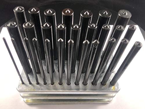 LLDSIMEX 28 Piece Transfer Punch Set 3/32"-1/2" by 64ths Plus 17/32"
