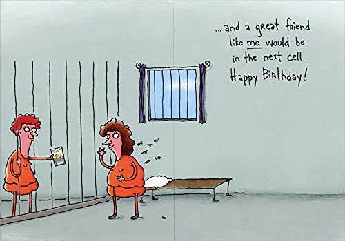 Oatmeal Studios Visit in Jail or Bail Out Funny/Humorous Feminine Birthday Card for Friend
