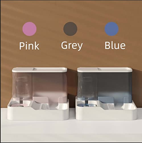 Pet Food Feeder and Water Dispensers Gravity Automatic for Cats and Small Dogs (Blue)