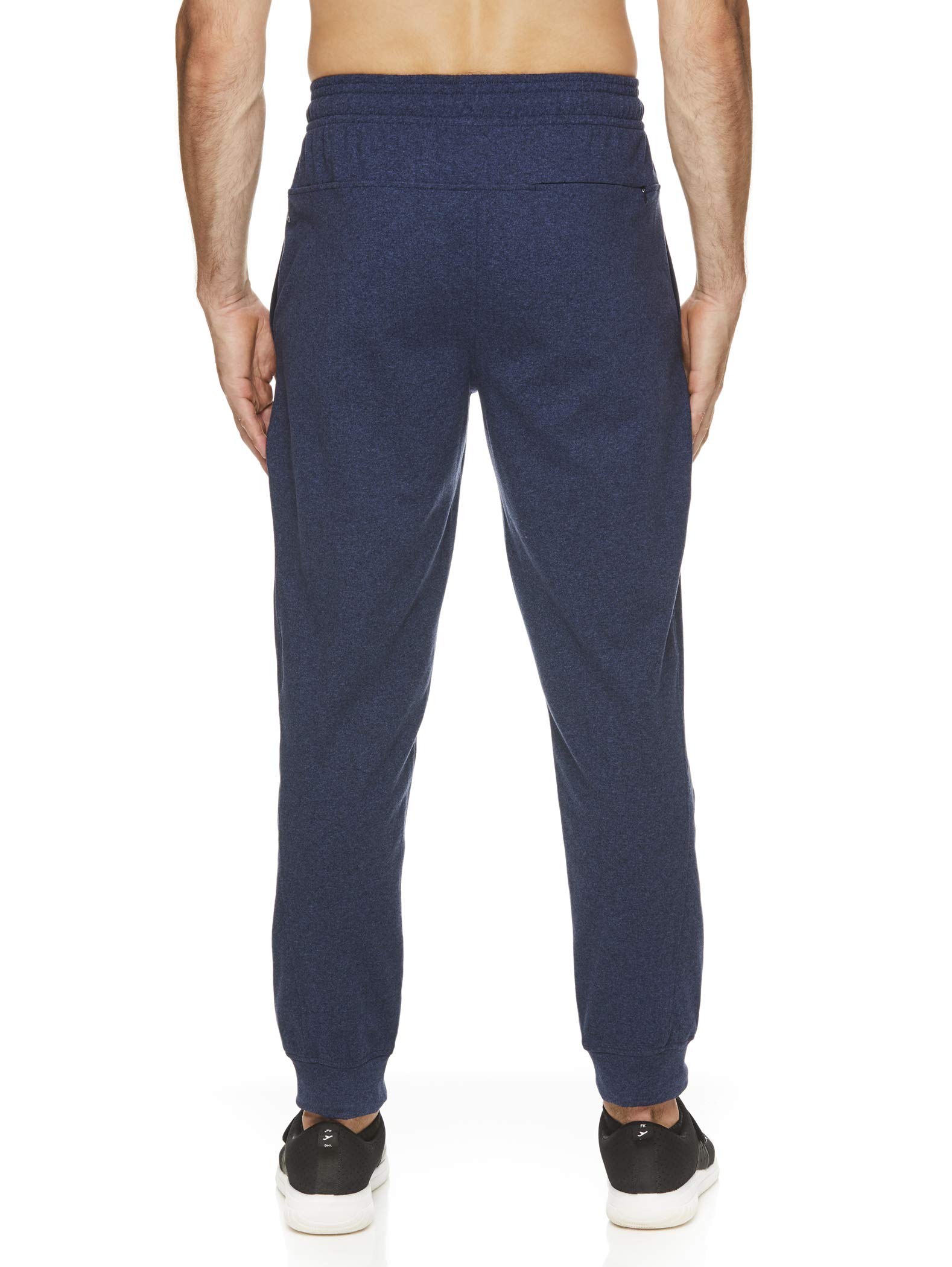 Gaiam Men's Restorative Fleece Yoga Pants - Performance Running & Workout Sweatpants - Restorative Navy Heather, Large