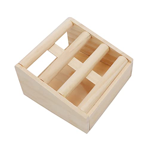Rabbit Hay Feeder Guinea Pig Hay Rack Wooden Hay Holder for Small Pets Bunny Guinea Pig Chinchilla (Hay Feeder-B)