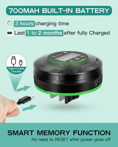 Petbank Automatic Fish Feeder for Aquarium - Rechargeable Fish Feeder Automatic Dispenser with Timer, Moisture-Proof and Precise Feeding Auto Fish Feeder for Vacation with USB Cable, LCD Display
