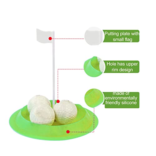 Golf Putter Hole Silicone Durable Golf Training Tool(绿色)