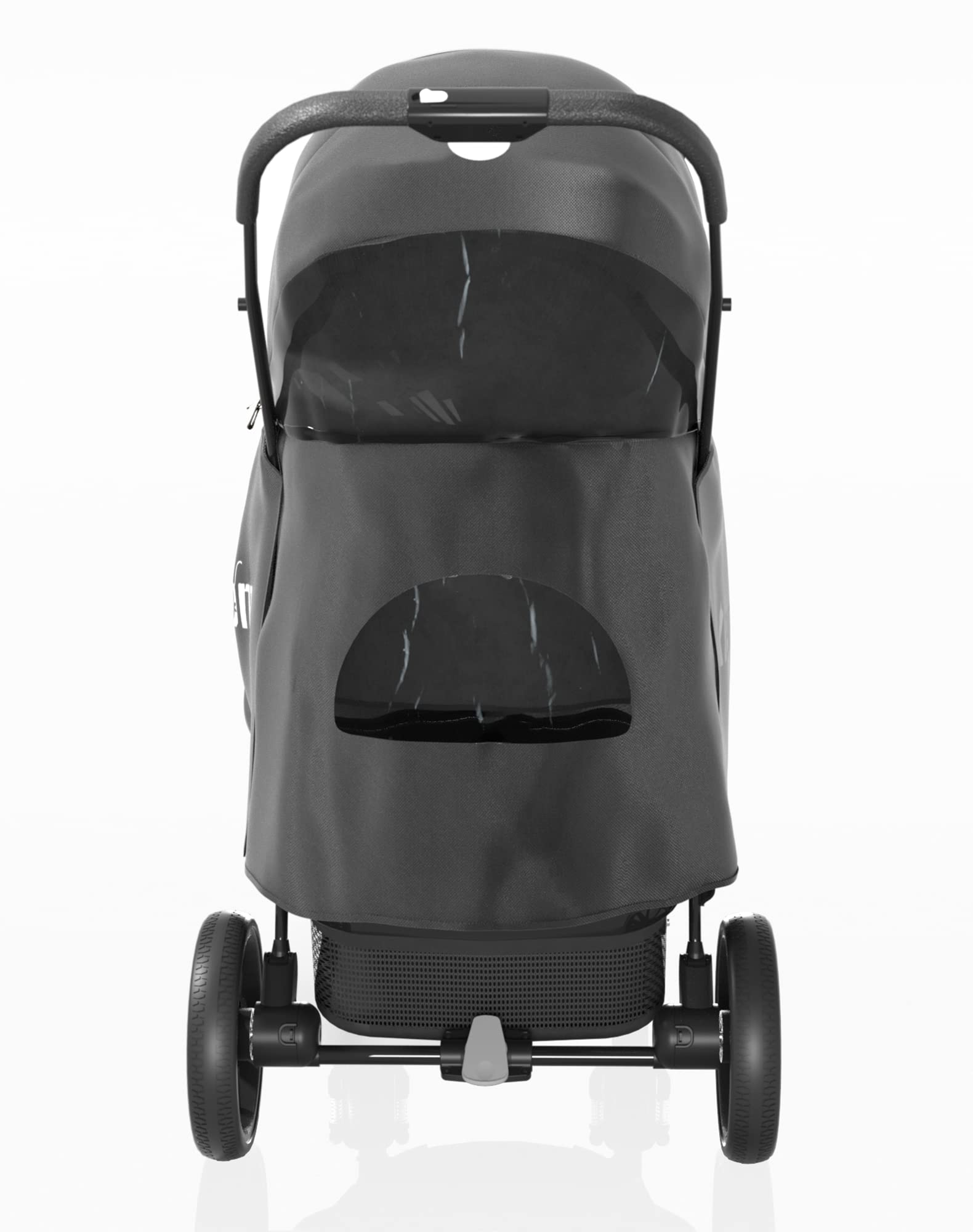 Kenyone Rain Cover Universal - Viewable Window Stroller Poncho, High Privacy Weather Shields Travel Stroller Accessories, Gray