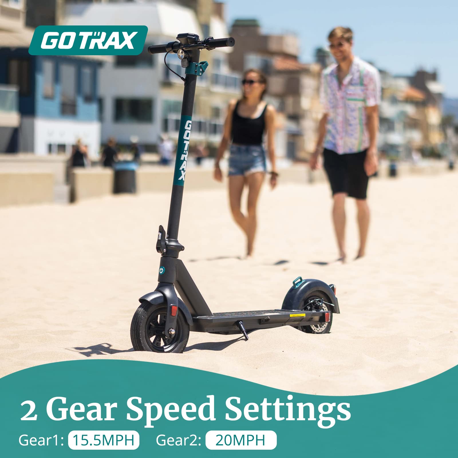 Gotrax GMAX Electric Scooter, 10" Pneumatic Tire, Max 42 Mile & 20Mph by 500W Motor, Double Anti-Theft Lock, Bright Headlight and Taillight, Foldable and Cruise Control Electric Scooter for Adult