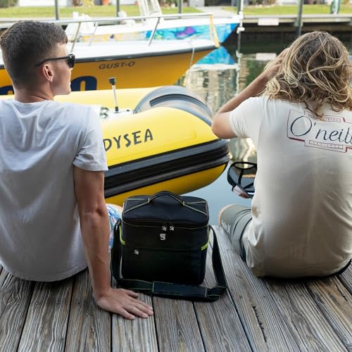 geckobrands Medium Cooler - Durable Polyester Insulated Cooler with 12 Can Capacity, Removable Hardliner, and Adjustable Strap