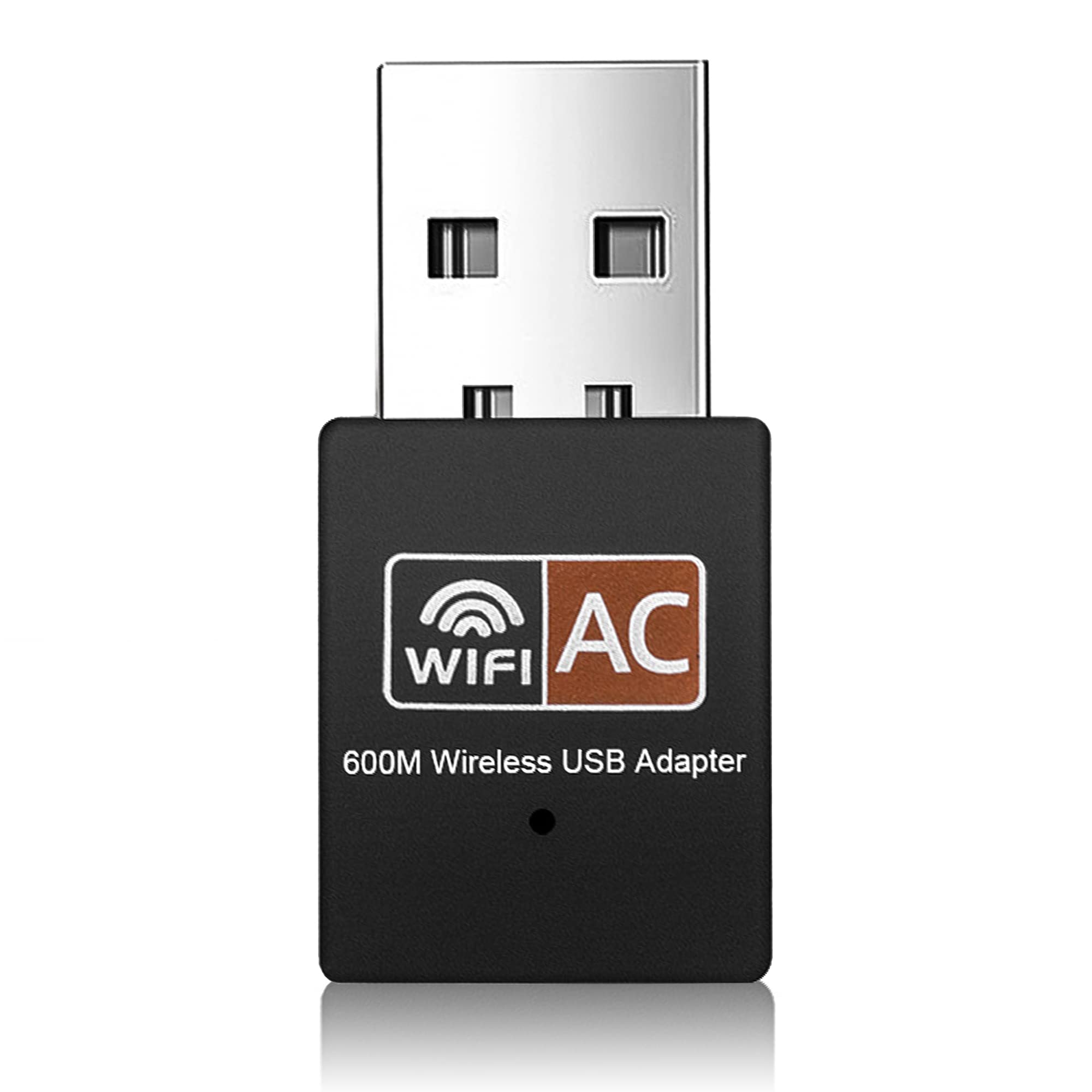 NMM USB WiFi Adapter, 600Mbps 5GHz / 2.4GHz 802.11 ac Wireless Dongle for PC Desktop Laptop, Auto Installation, Compatible with Windows 10/11/8.1/8/7/XP/Vista/Mac OS X 10.6~10.15.3