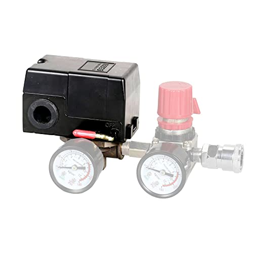 LF10-4H Pressure Switch, 4 Port Air Compressor Pressure Switch Replacement Control NPT1/4 95-125 PSI 20A
