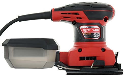 Milwaukee 6033-21 3 Amp 1/4 Sheet Orbital 14,000 OBM Compact Palm Sander with Dust Canister (2 Sheets of Sandpaper Included)