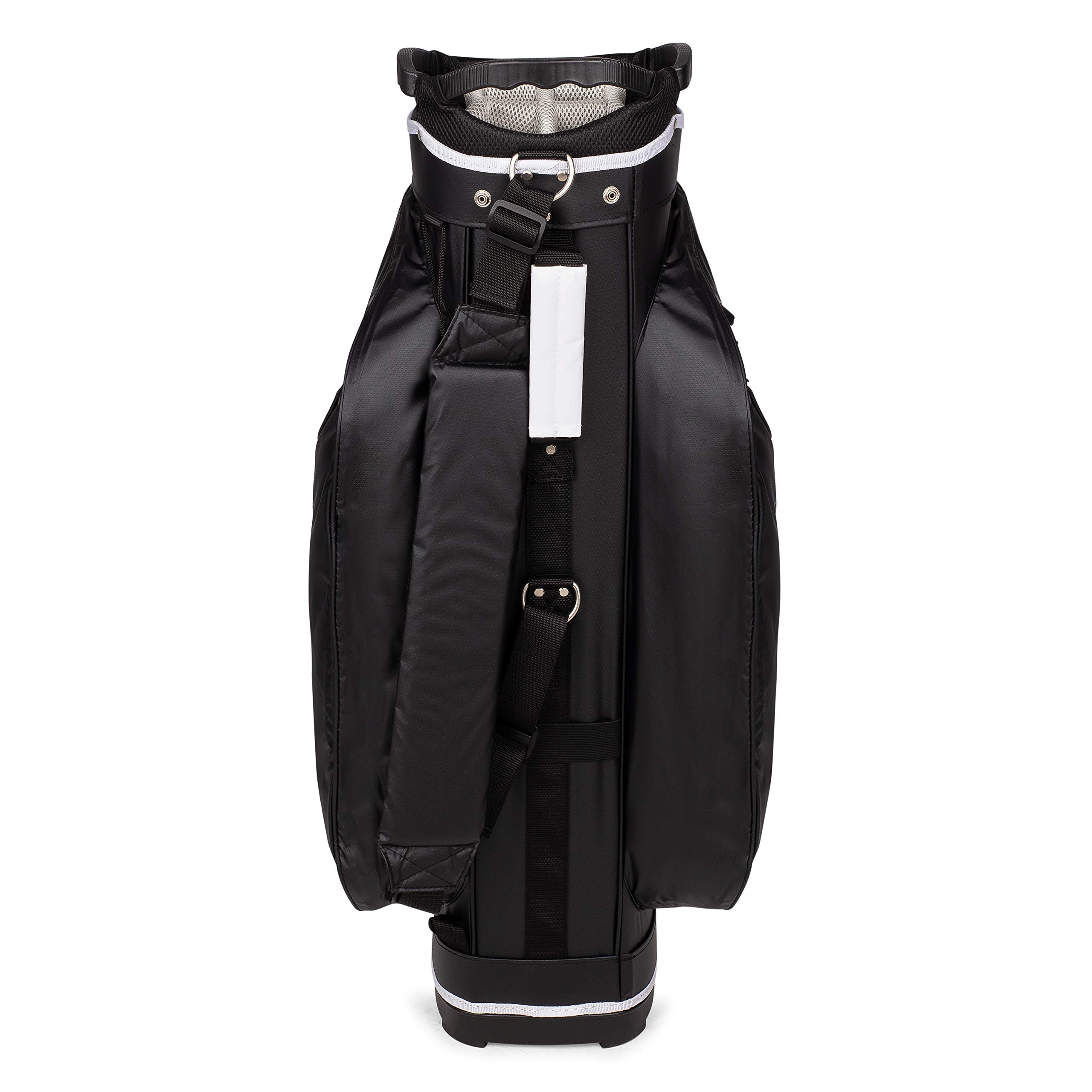 Founders Club Waterproof Golf Cart Bag Ultra Dry for Rainy Days on The Golf Course Light Weight 14 Way Full Length Divider Plus External Putter Tube (Black)