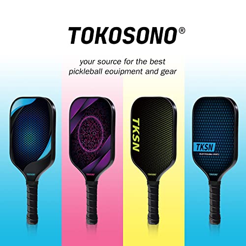 Tokosono Pickleball Paddles, Pickle Ball Paddle Set of 2 with Graphite Carbon Surface, Lightweight Pickleball Set with Carry Bag and 4 Balls (st1)