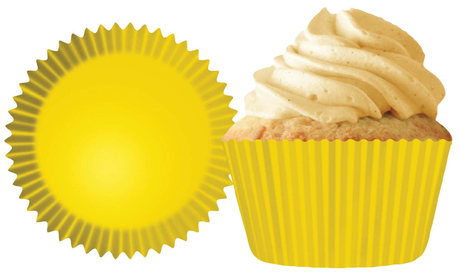 MADE IN USA Pack of 144 Thick Grease Resistant Fluted Cupcake Liners (Bright Pink, Teal & Yellow)