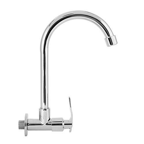 Kitchen Faucet Single Cold Water Tap Wall Mounted G1/2in Thread Faucet for Household Kitchen
