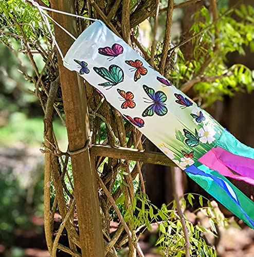 Madrona Brands Butterfly Windsock | Durable Outdoor Hanging Decoration | Yard, Garden, Patio, Lawn and More | 60 Inch