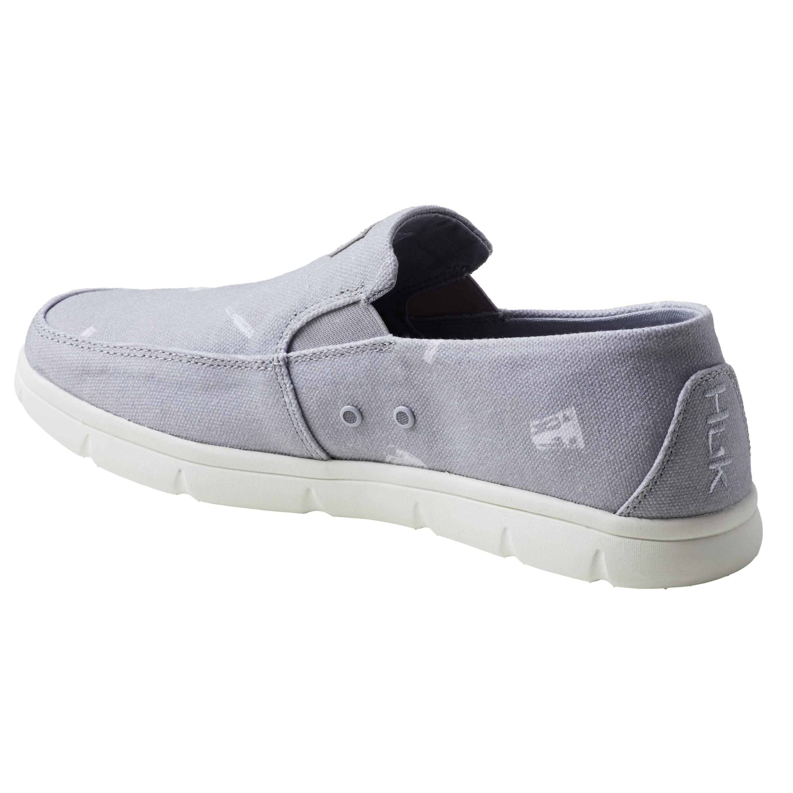 HUK Brewster Slip On Shoe | Wet Traction Fishing & Deck Shoes, Print - Glacier, 9