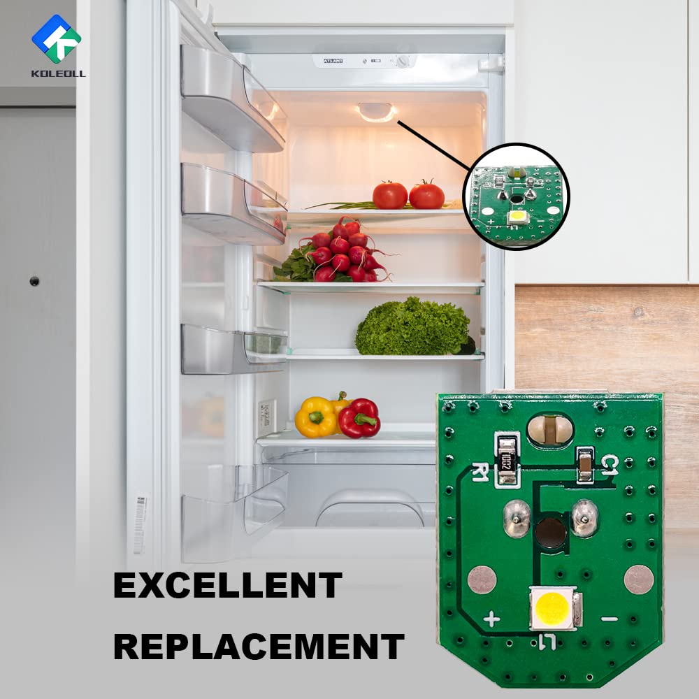KOLEOLL WR55X11132 Refrigerator LED Light Board Bulb Compatible with GE 3033142 PS4704284 WR55X25754 WR55X26486