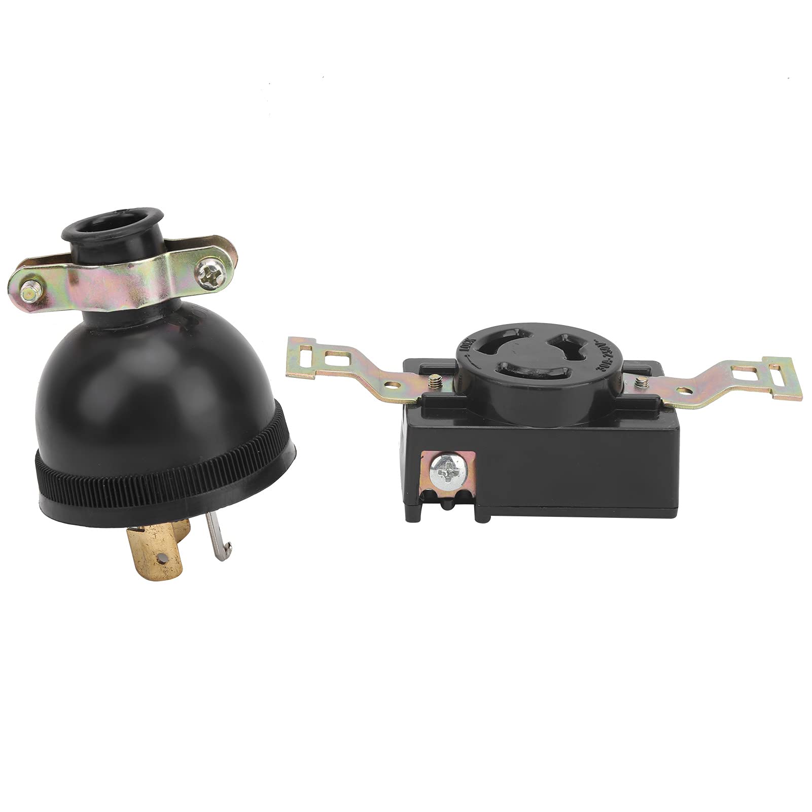 Generator 3-Hole Socket Plug SingleâPhase Copper Engine Accessories Black Gasoline Generator Accessories 3/5/6.5/8KW AC220V