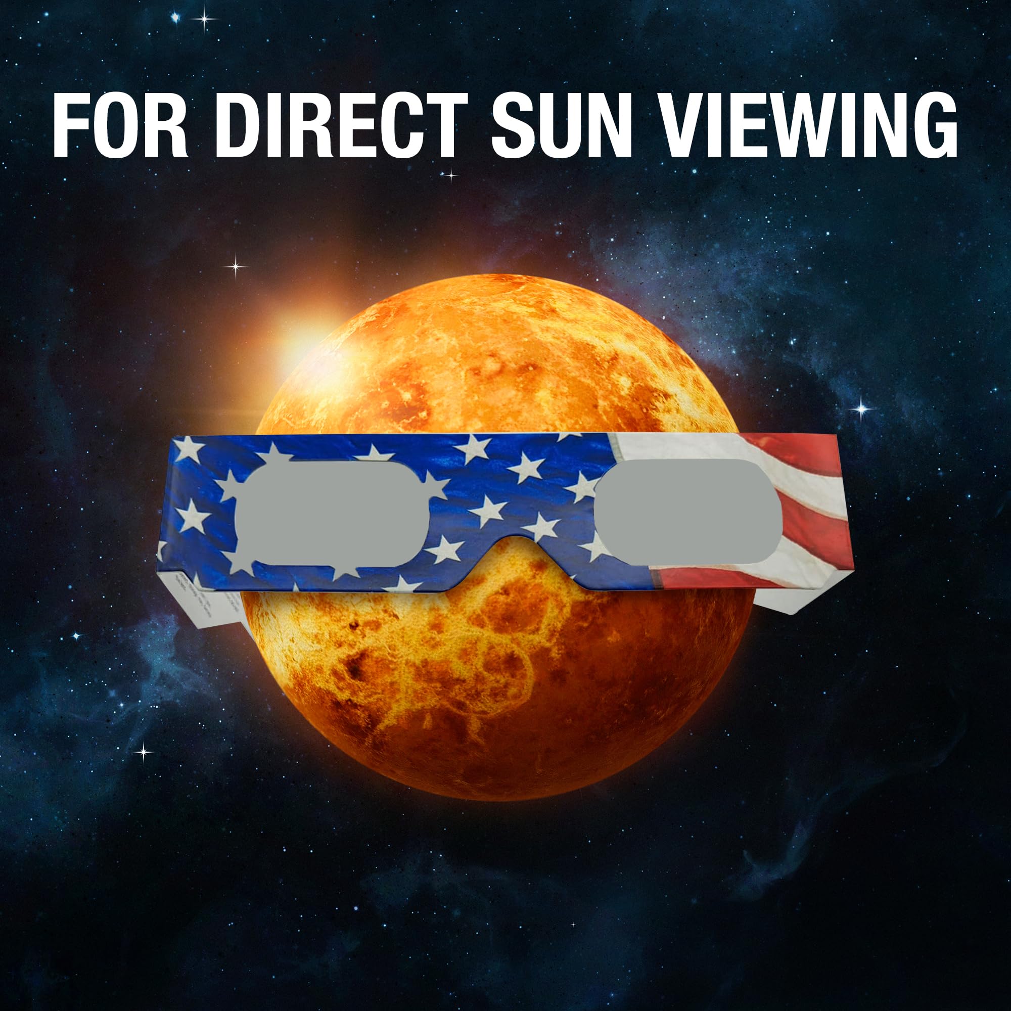 GottaHaveit Solar Eclipse Glasses 10 Pack | Safe for Direct Sun & Solar Eclipse Viewing, Lenses Made in USA for April 2024 Eclipse | NASA-Grade AAS Approved | ISO 12312-2, Safety & Welding Glasses