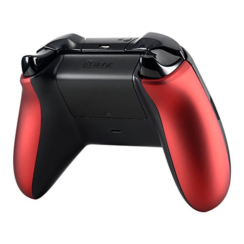 eXtremeRate Red Soft Touch Left Right Panel Handle Side Rails Replacement Parts for Xbox One Standard Controller Model 1537/1697