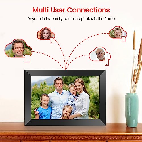 Frameo 10.1 Inch WiFi Digital Picture Frame, 1280x800 HD IPS Touch Screen Photo Frame Electronic, 32GB Memory, Auto-Rotate, Wall Mountable, Share Photos/Videos via Frameo App from Anywhere 3 Pack