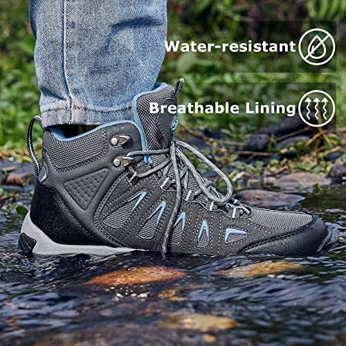 SHULOOK Women's Hiking Boots Waterproof Outdoor Trekking Camping Trail Hiking Boots Lightweight Hiking Boot