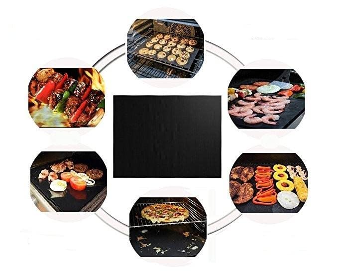 Large Oven Liners,5 PACK Heavy Duty Teflon Oven Liners,BBQ Grill Mats for Bottom of Oven for Gas, Electric and Fan Assisted Ovens,Baking Mat, Oven Protector Sheets,Reusable