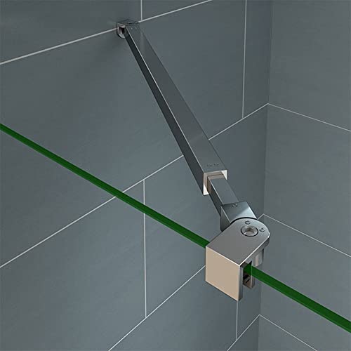 LukLoy Adjustable 700mm to 1200mm Telescopic Bar Support Bar Stabilizer Bracket for Walk in Shower Screen 6mm - 10mm Glass