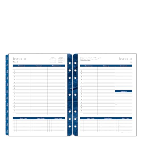 FranklinCovey - July 2023 Monticello Weekly Ring-Bound Planner (Monarch, Jul 2023 - Jun 2024)