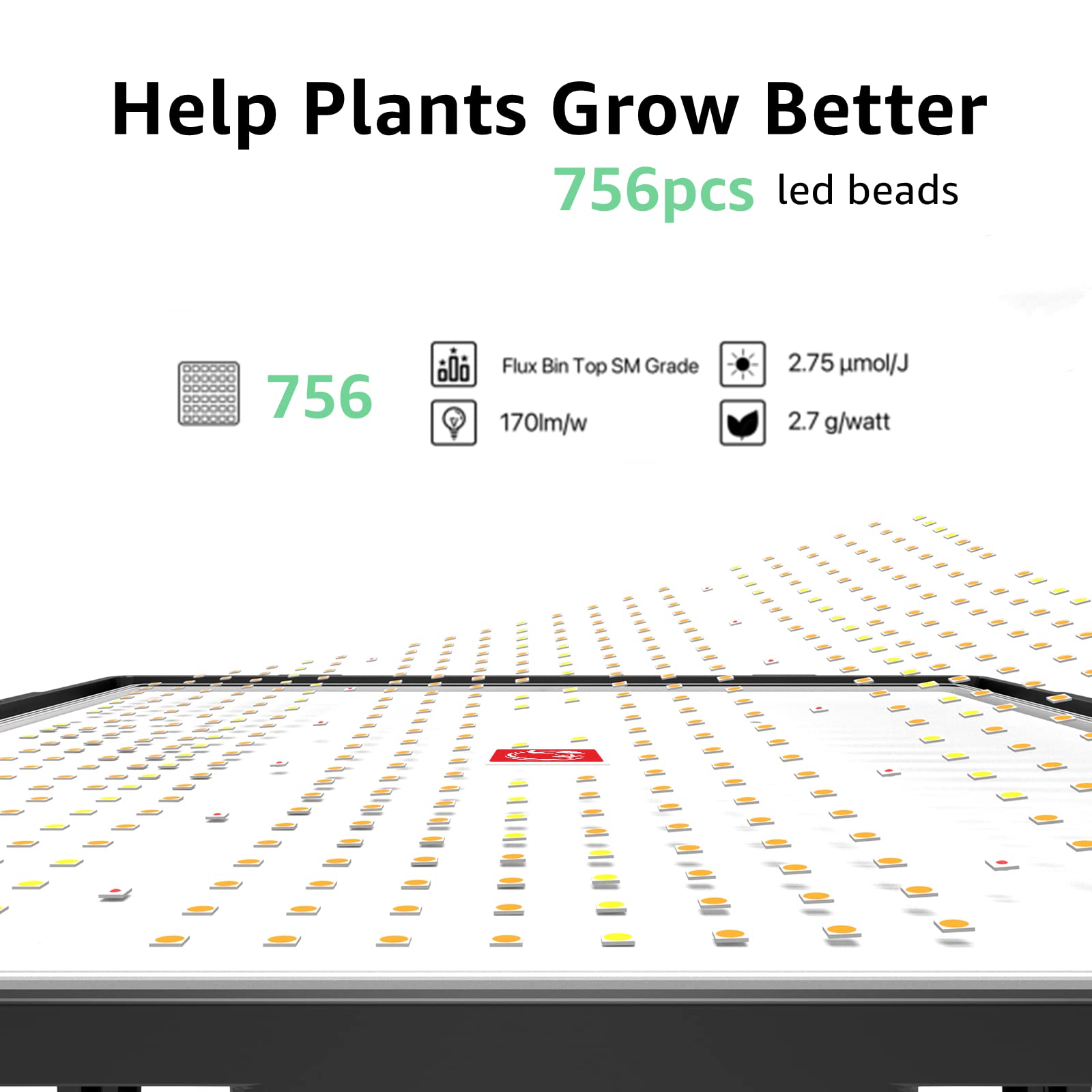 HYPERLITE Groplanner LED Grow Light GP1500 App Dimmable, 756pcs LEDs 3x3ft Growing lamp,Full Spectrum 150w Growing Lamps Board Daisy Chain for Indoor Plants Seeding Veg,Greenhouses Grow Tent.