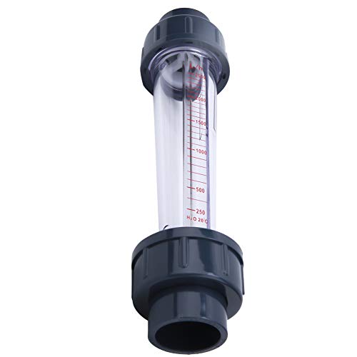 LZS-25(D)Liquid Flowing Meters 250-2500L/H Tube Type Water Rotameter Plastic Flat Mouth Flowmeter 32mm/1.26in Waterflow Controllers Hydraulic Valve Fittings